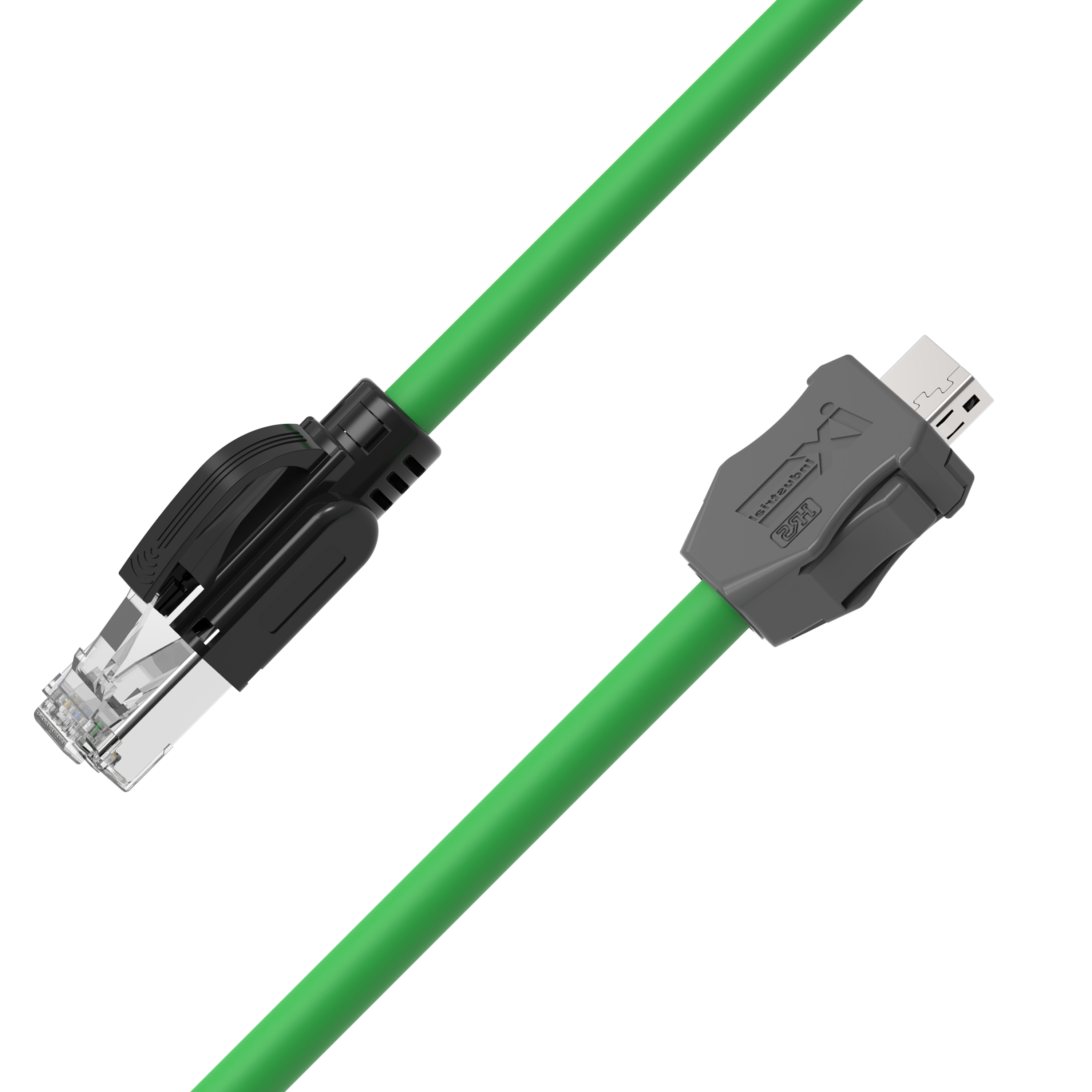 IX Industrial CAT.6A Shielded Ethernet Cable, IX A Key to RJ45 male ...